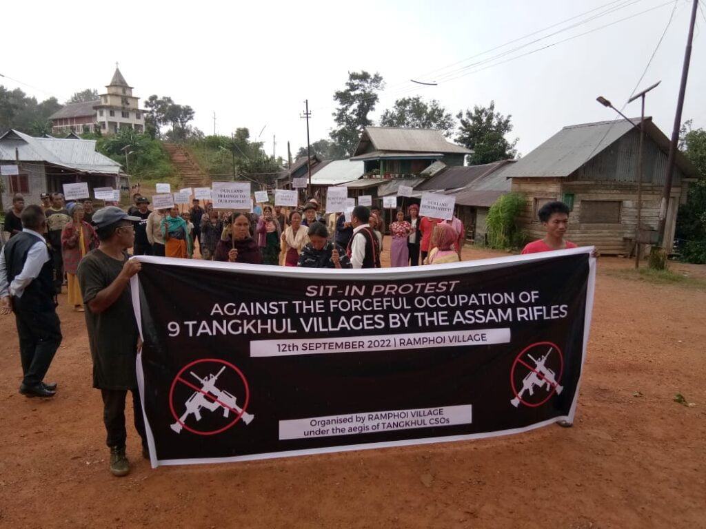 Tangkhul CSOs Stage Sit-In Protests Against Forceful Occupation By AR ...