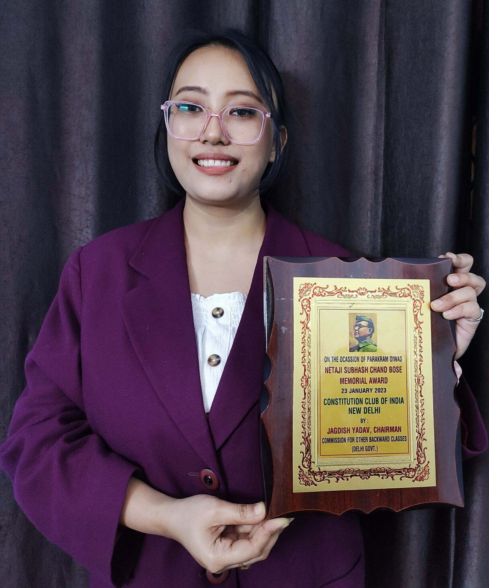 Deepika Mayanglambam receives Netaji Subashchandra Bose Memorial Award ...