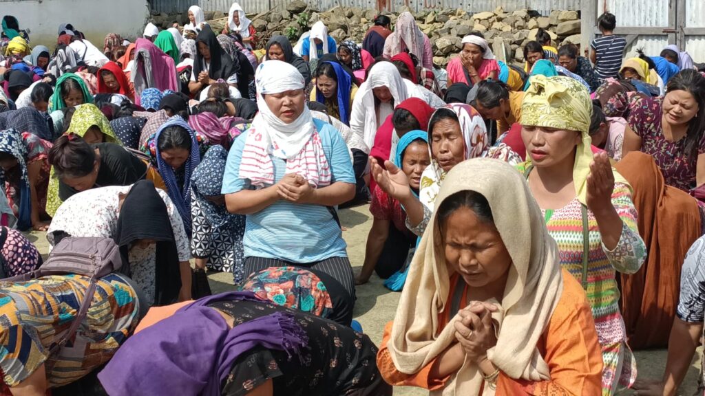 Women in Kangpokpi pray for safety and peace - The Frontier Manipur